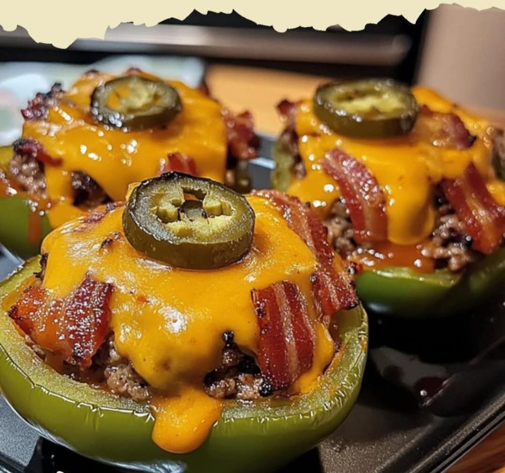 BBQ Bacon Cheeseburger Stuffed Peppers – a game-changer for your dinner ...